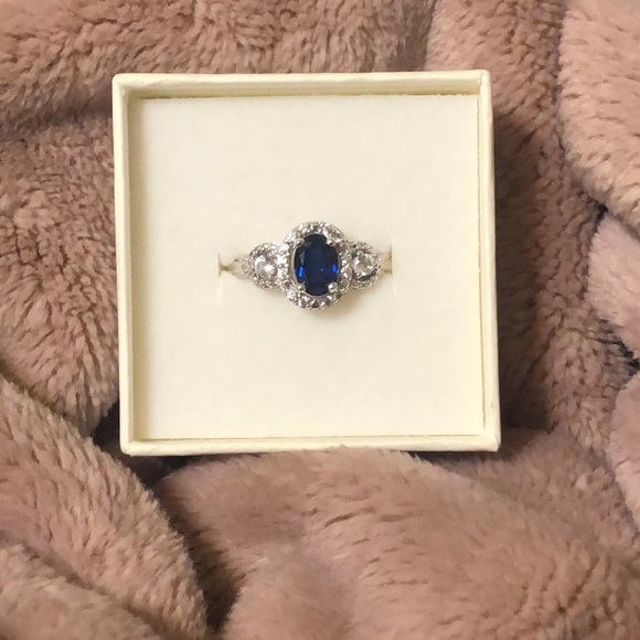 Jewelry | Labcreated Sapphire Ring In Sterling Silver | Poshmark